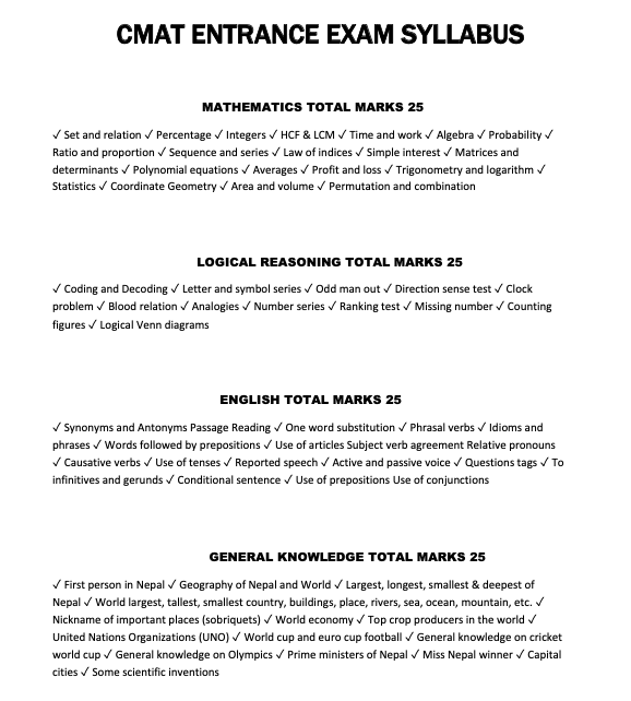 CMAT examination for admission in TU - Readersnepal