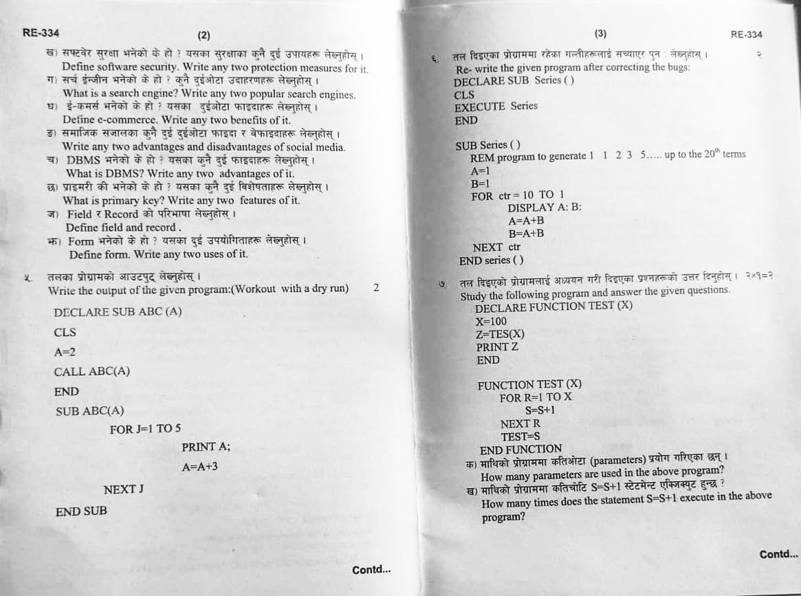 SEE 2078 computer science solution - Readersnepal